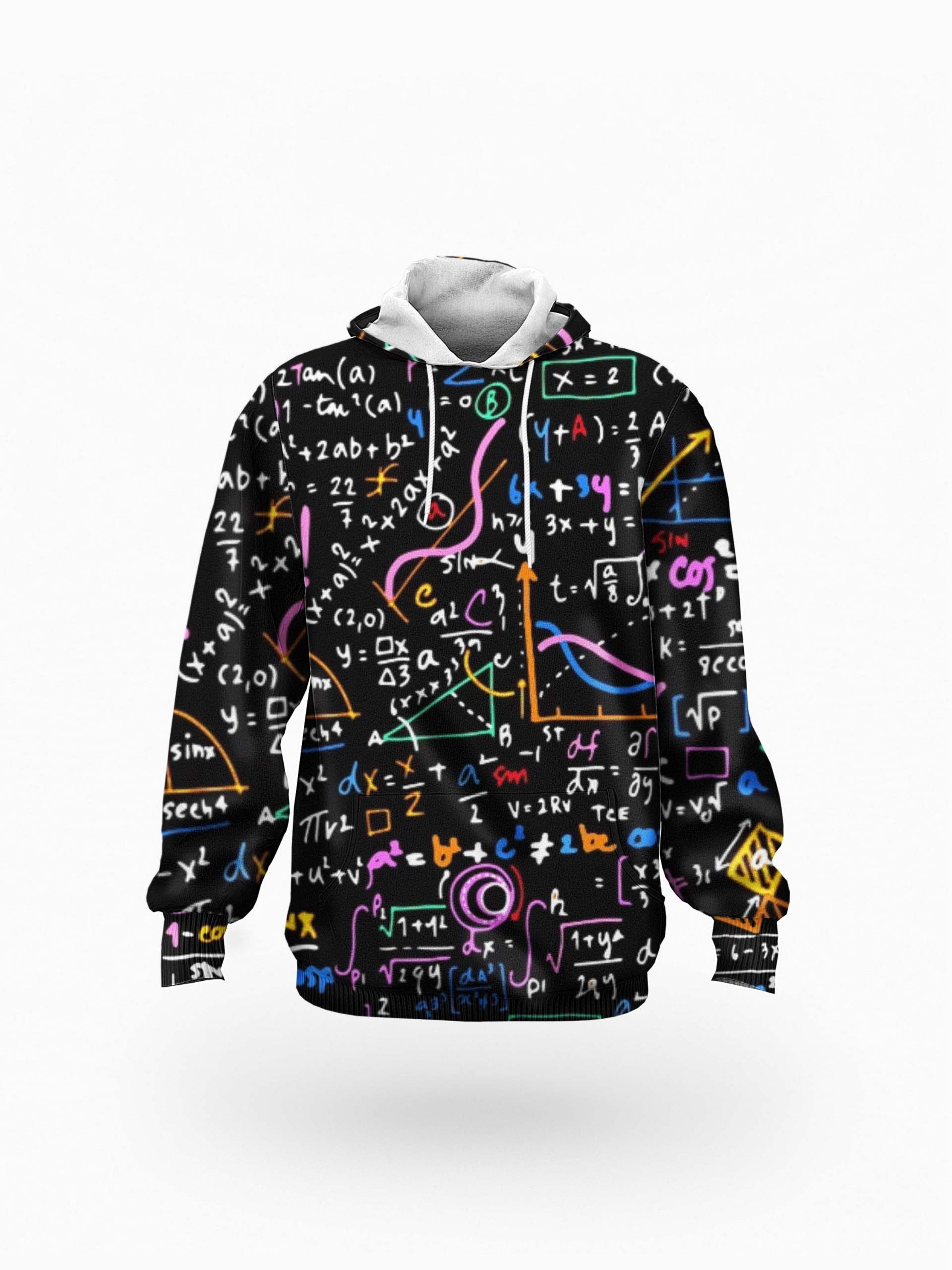 Math Printed Unisex Plus Fleece Pullover Hoodie – Archiify